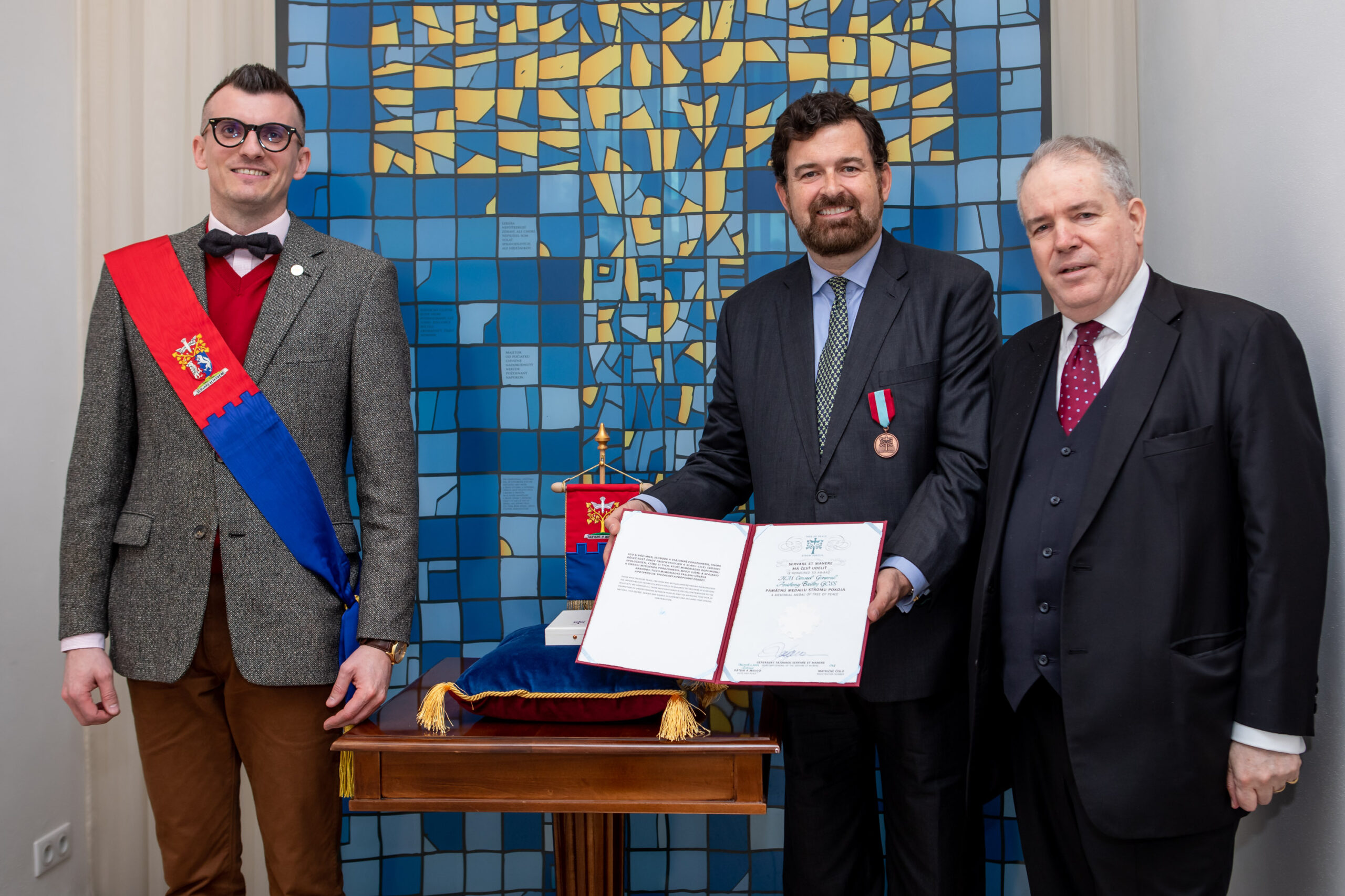 The Memorial Medal of the Tree of Peace was awarded to Mr Anthony ...